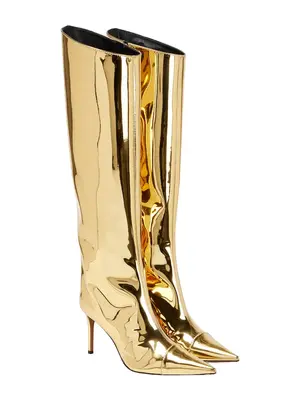 Alexandre Vauthier Alex 85 Knee-high Boots - Gold