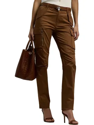 Ralph Lauren Ralph Lauren Cotton Sateen Cargo Pant Dark Terracotta