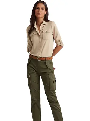 Ralph Lauren Ralph Lauren Cotton Sateen Cargo Pant Dark Tropical Olive