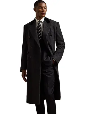 Ralph Lauren Kent Handmade Cashmere Topcoat Charcoal Multi