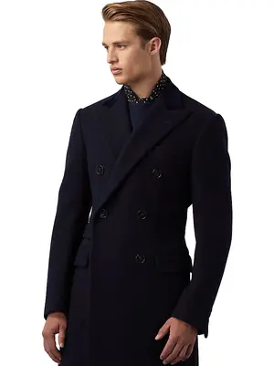 Ralph Lauren Kent Handmade Cashmere Topcoat Navy