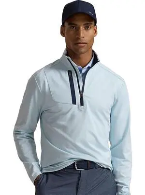 Ralph Lauren Stretch Jersey Quarter-Zip Pullover Summer Aqua