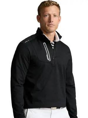 Ralph Lauren Performance Jersey Quarter-zip Pullover - Polo Black