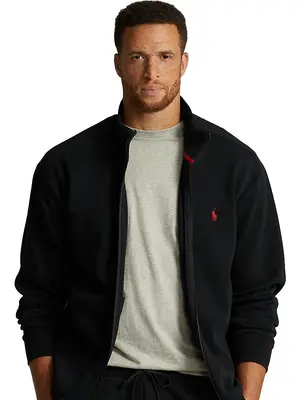 Ralph Lauren Double-Knit Track Jacket Polo Black