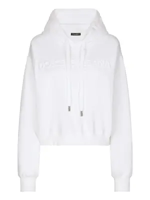 Dolce & Gabbana Logo-embossed Hoodie - White
