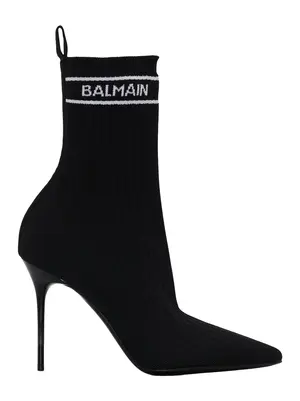 Balmain Skye 95mm Ankle Boots - Black