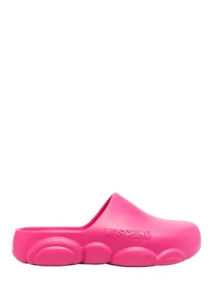 Moschino Embossed Mules - Pink