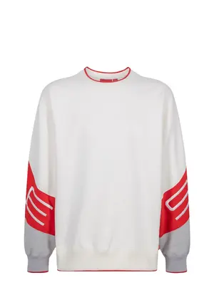 Supreme Embroidered Logo Crew-neck Sweatshirt - White