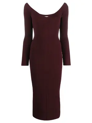 KHAITE KHAITE Ribbed Knit Midi Dress