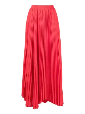 STYLAND Pleated Maxi Skirt - Red