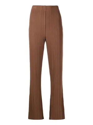 Vince Elasticated Ribbed Trousers - Brown
