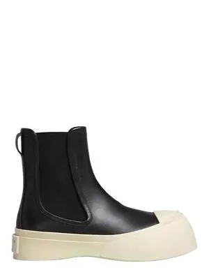 Marni Pablo Leather Chelsea Boots - Black