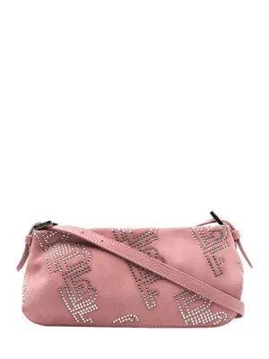 By Far Rachel Logo-studded Shoulder Bag - Pink