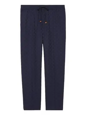 Gucci Gg Cotton Canvas Pant - Blue