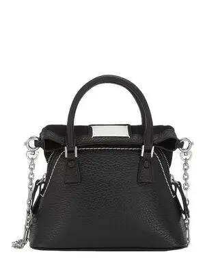 MAISON MARGIELA Micro 5ac Leather Tote - Black
