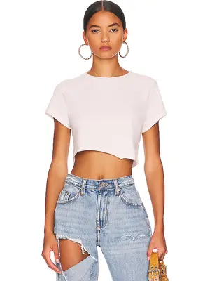 RE/DONE X Hanes Cropped 60's Slim Tee - White