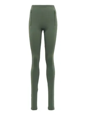 Wardrobe.NYC Side Split High-rise Leggings - Green