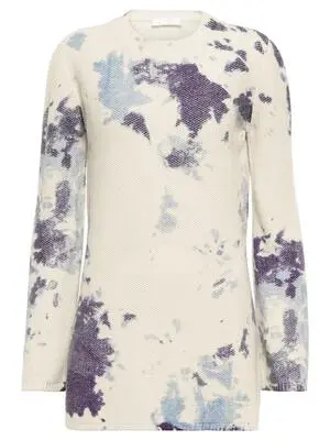 Chloé Tie-dye Cashmere Minidress - Multicoloured