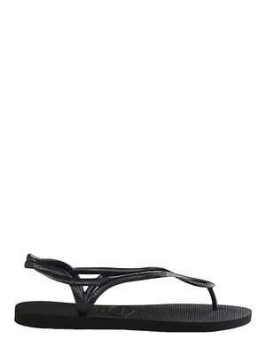 Havaianas Luna Cross-straps Rubber Sandals - Black