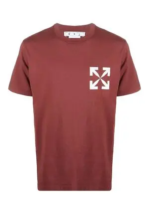 Off-White Arrows-logo Cotton T-shirt - Red