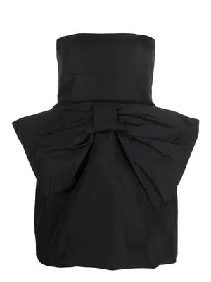 Red Valentino Strapless Bow-detail Minidress - Black