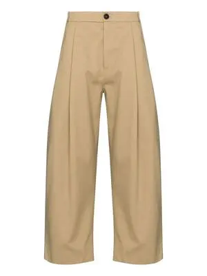 Studio Nicholson Cropped Wide-leg Trousers - Neutrals