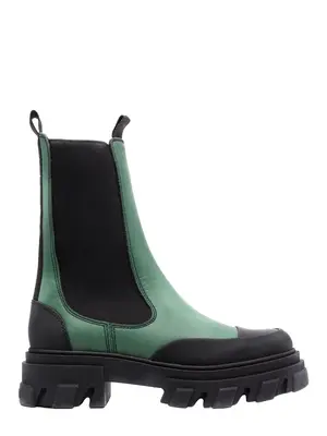 GANNI GANNI Color-Block Leather Ankle Boots