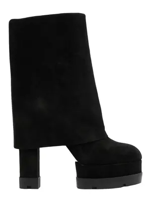 Casadei Knee-length Suede Boots - Black