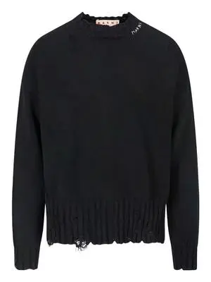 Marni Twisted Crew-neck Jumper - Black