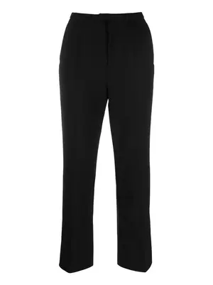 Red Valentino Cropped Straight-leg Trousers - Black
