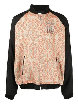CHILDREN OF THE DISCORDANCE Patterned-jacquard Bomber Jacket - Black