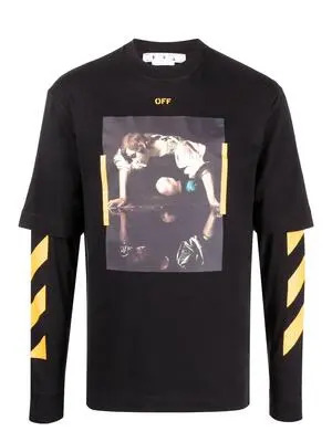 Off-White Caravaggio Painting Arrows-print Top - Black