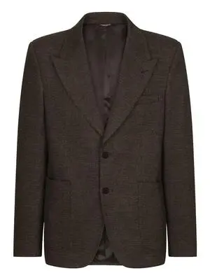 Dolce & Gabbana Glen-plaid Single-breasted Blazer - Grey
