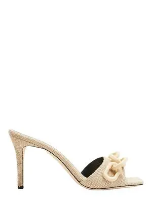 SERENA UZIYEL Catena Chain Mule Sandals - Natural