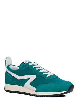 Rag & Bone Retro Runner Lace Up Sneakers Emerald Green