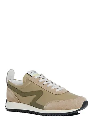 Rag & Bone Retro Runner Lace Up Sneakers Green/tan