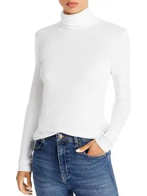 Splendid 1x1 Turtleneck Top - White