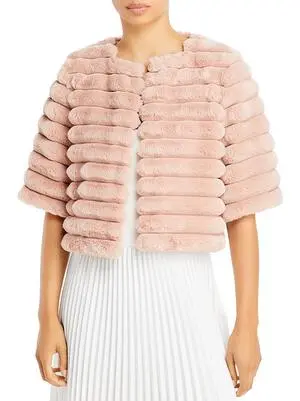Bcbgmaxazria Faux Fur Shrug - Pink