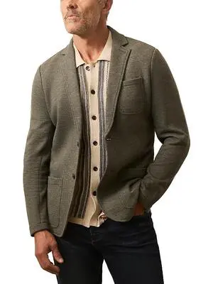 Faherty Brand Inlet Slim Fit Knit Blazer Olive Leaf