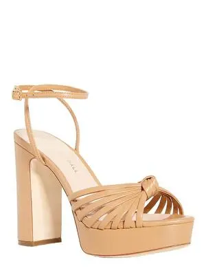 LOEFFLER RANDALL Rivka Platform High Block Heel Sandals Dune