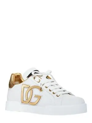 Dolce & Gabbana Classic Low Top Sneakers - White/gold