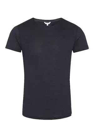 Orlebar Brown Ob-t Linen Solid Tee - Navy