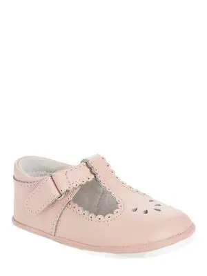 L'AMOUR Dottie Scalloped T-strap Shoe - Pink