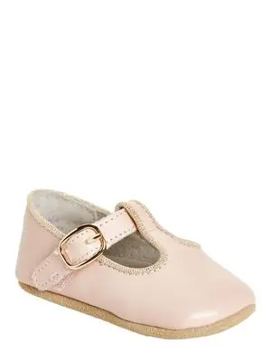 L'AMOUR L'AMOUR Evie T-Strap Crib Shoe Pink