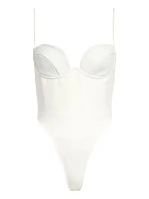 House Of Cb Avery Underwire Thong Bodysuit - Ivory Plus Cup