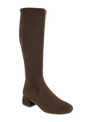 Gentle Souls By Kenneth Cole Emma Stretch Knee High Boots - Chocolate Suede