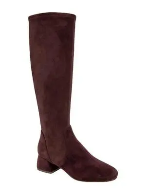 Gentle Souls By Kenneth Cole Emma Stretch Knee High Boots - Wine Suede