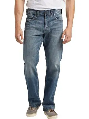 SILVER JEANS CO. Gordie Relaxed Fit Straight Leg Jeans - Indigo