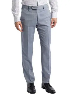 Zanella Zanella Parker Stretch Wool Trousers Light Blue