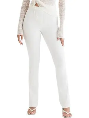 House Of Cb Laurel High-waist Trousers - Ivory